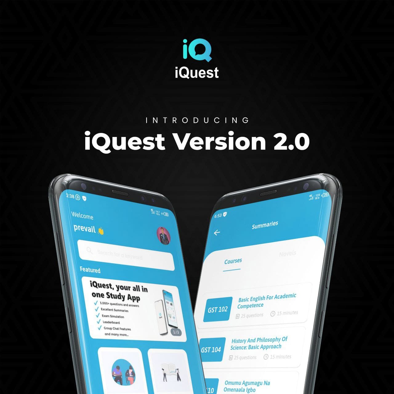 iQuest App Landing page